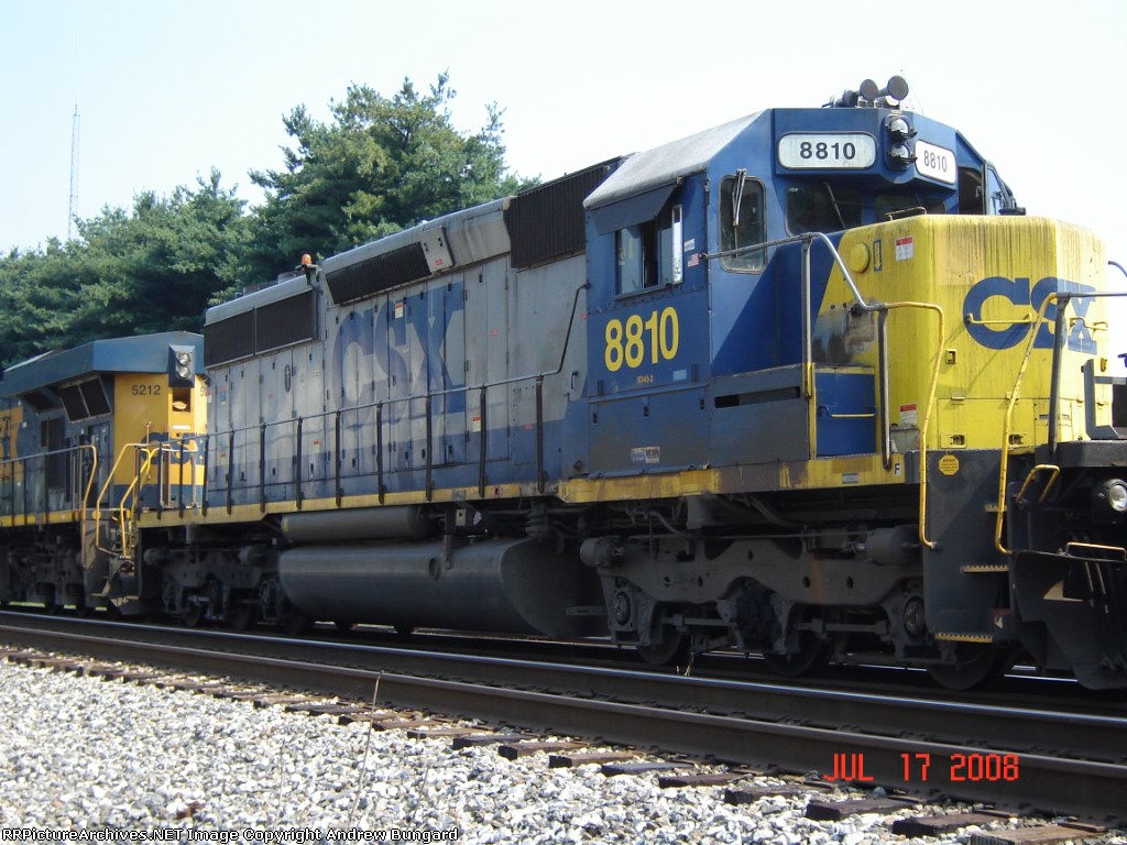 CSX 8810 EMD SD40-2 July 17, 2008